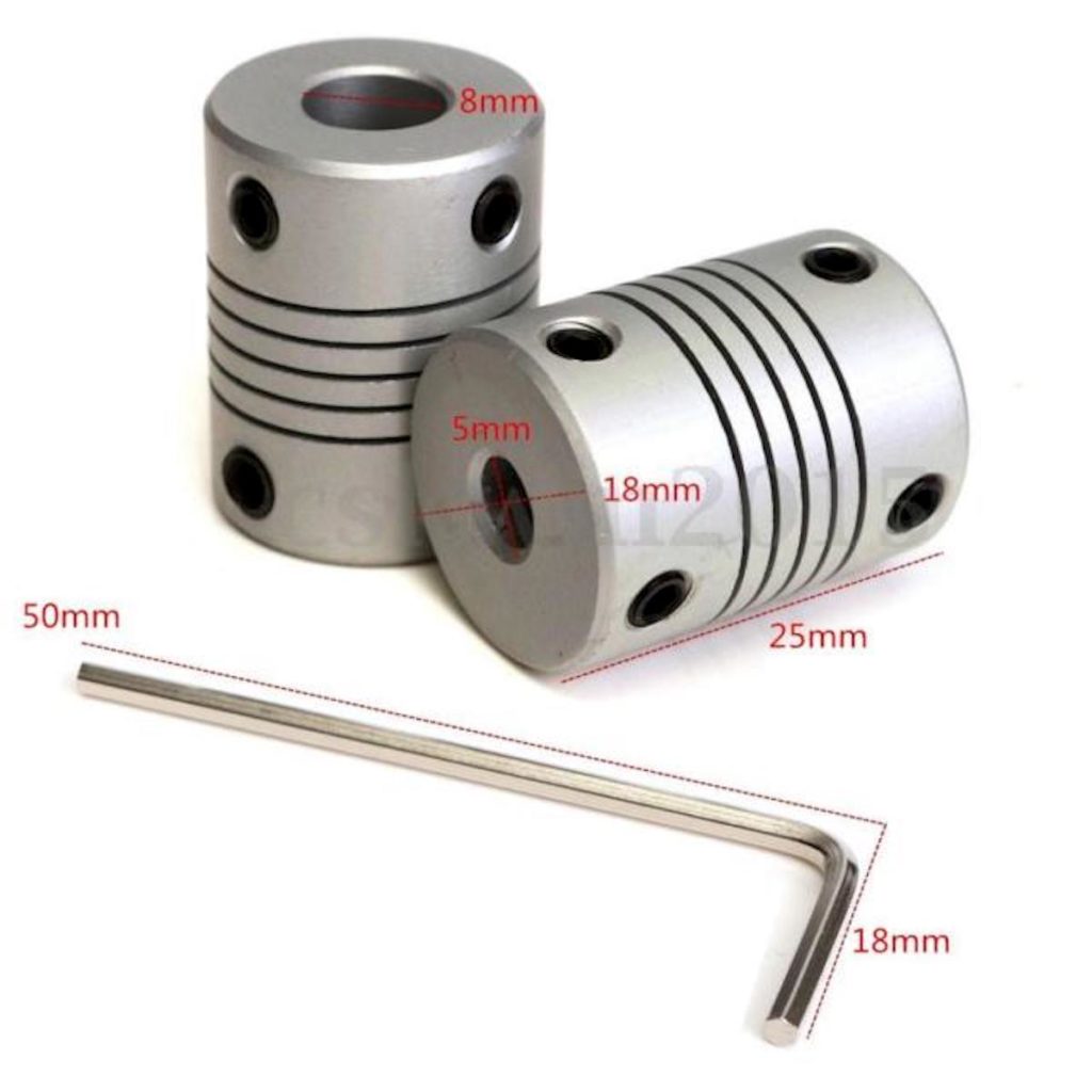 a Pair of Flexible Coupling Shaft Coupler 5mmx8mm For 3D Printer and ...